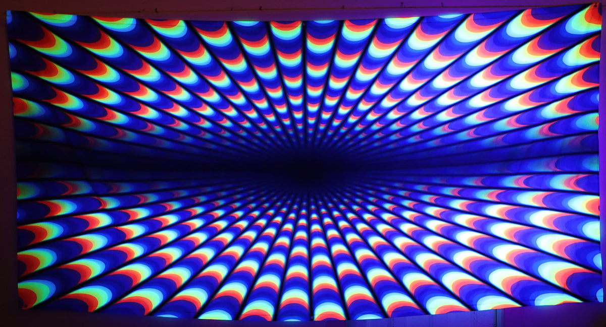 3 metre Cortex Vortex Psychedelic Art Tapestry – robmack.art