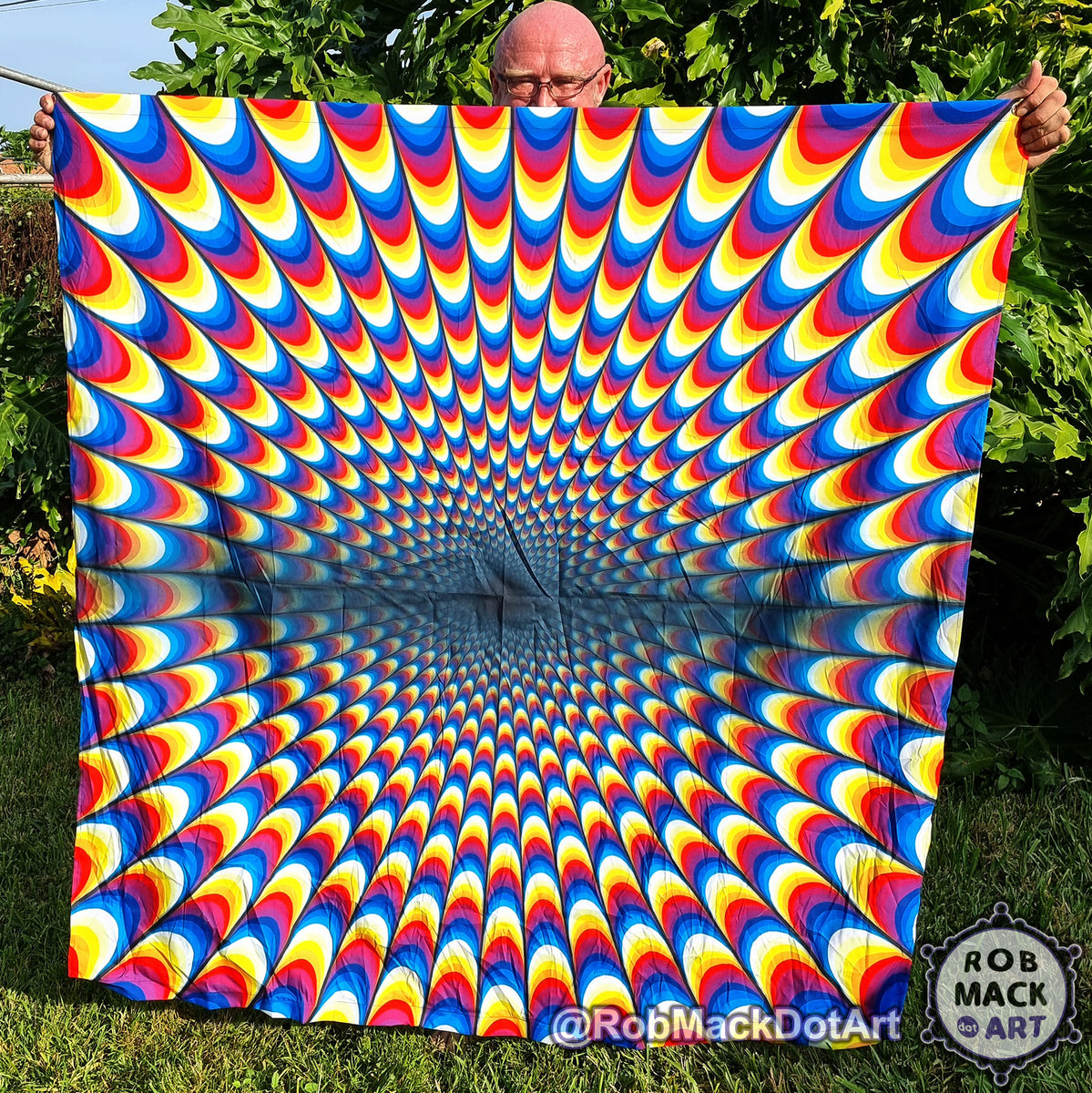 150cm Cortex Vortex Psychedelic Art Tapestry – robmack.art