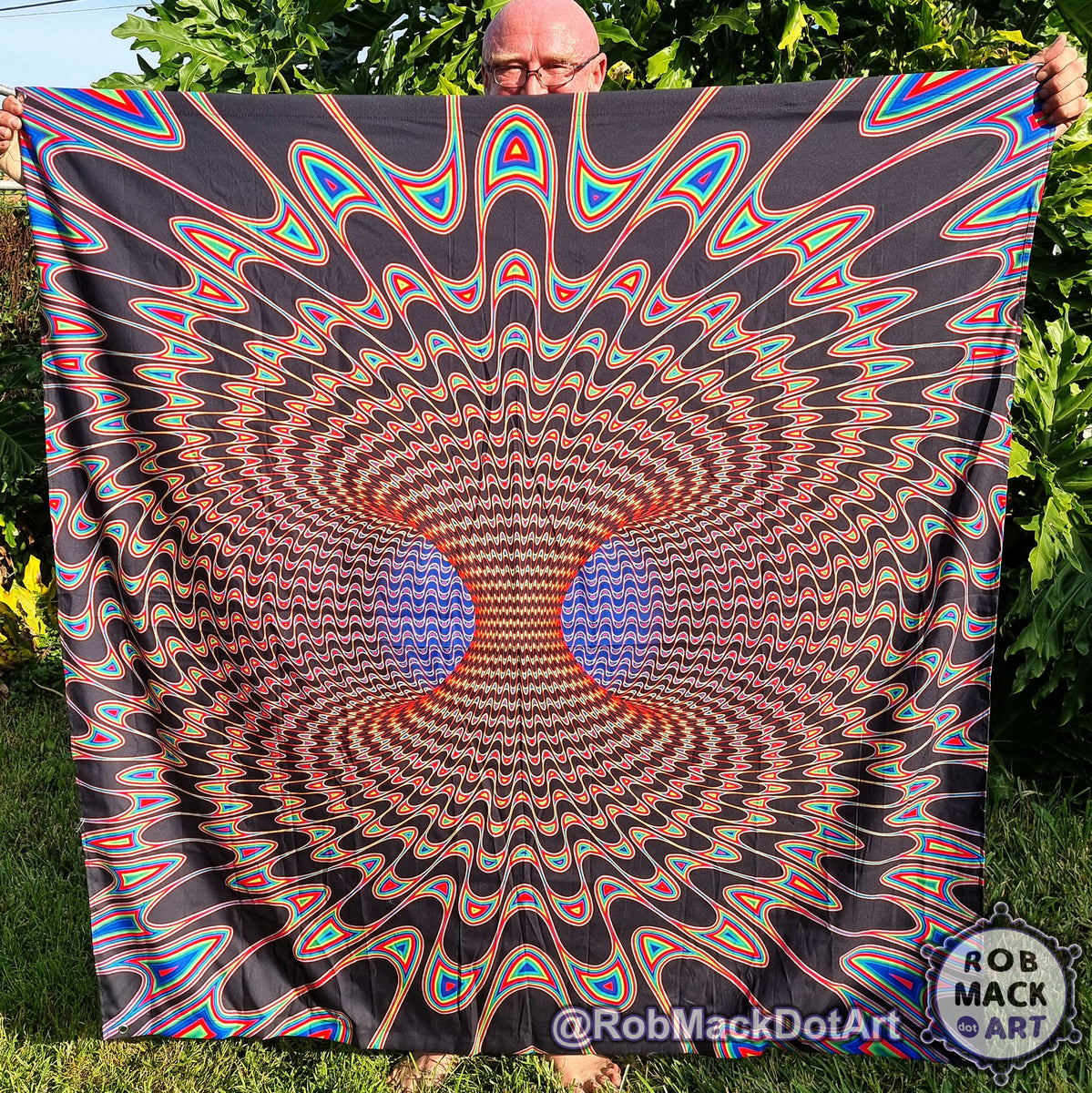 150cm Trippers Torus Psychedelic Art Tapestry – robmack.art